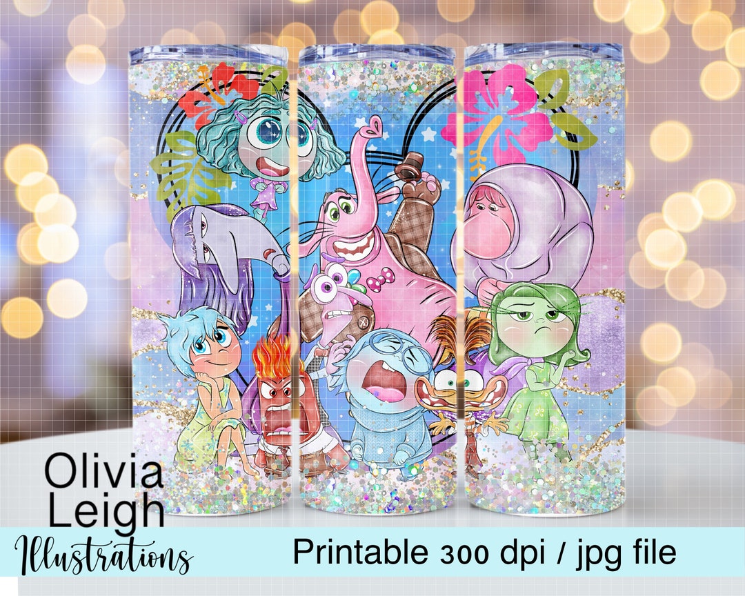 Inside Out Emotions Sublimation Design Cup Wrap DIGITAL DOWNLOAD 20oz ...