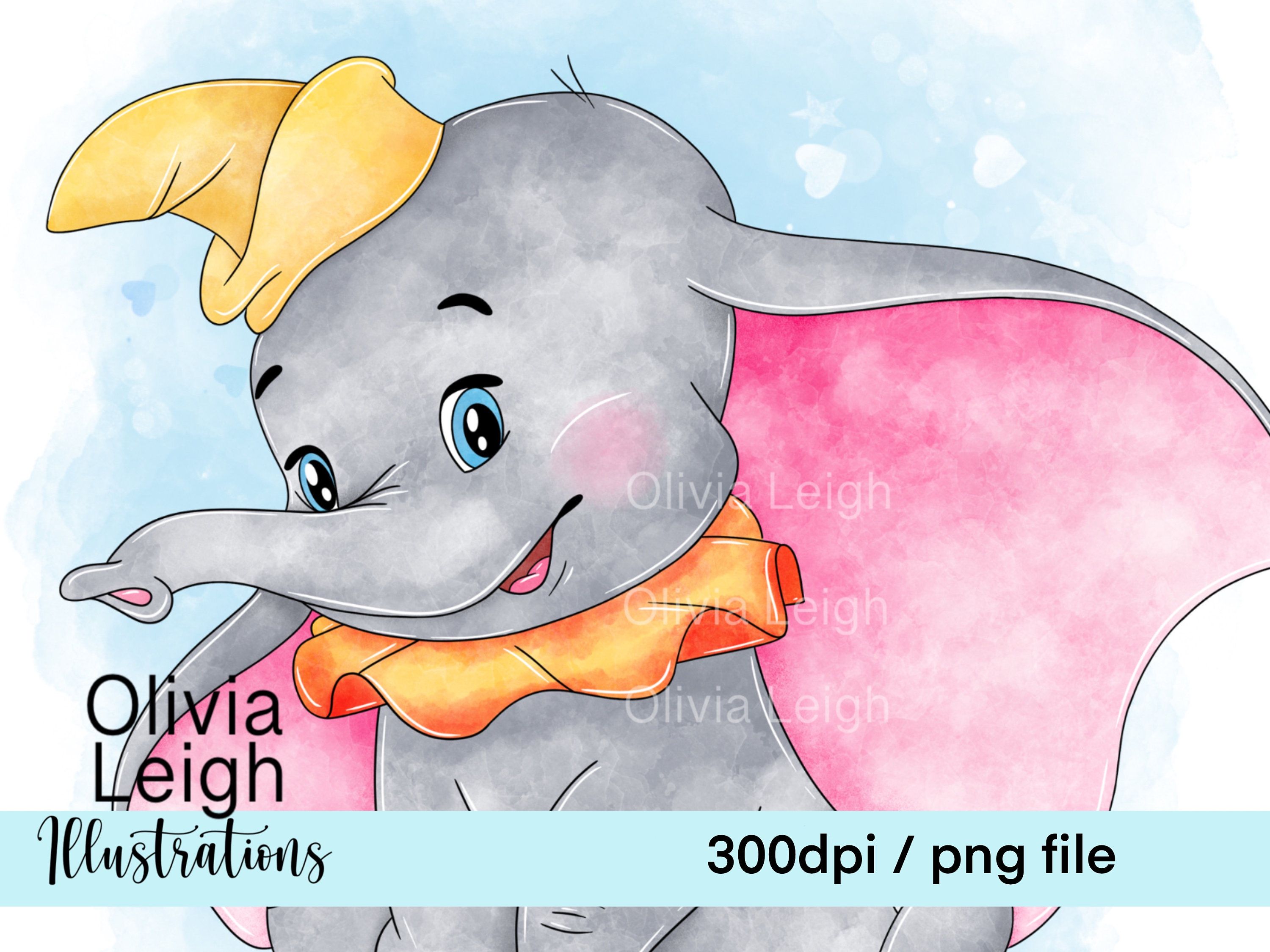 Dumbo Lindo Clipart PNG Archivos DIGITAL DOWNLOAD Uso - Etsy España