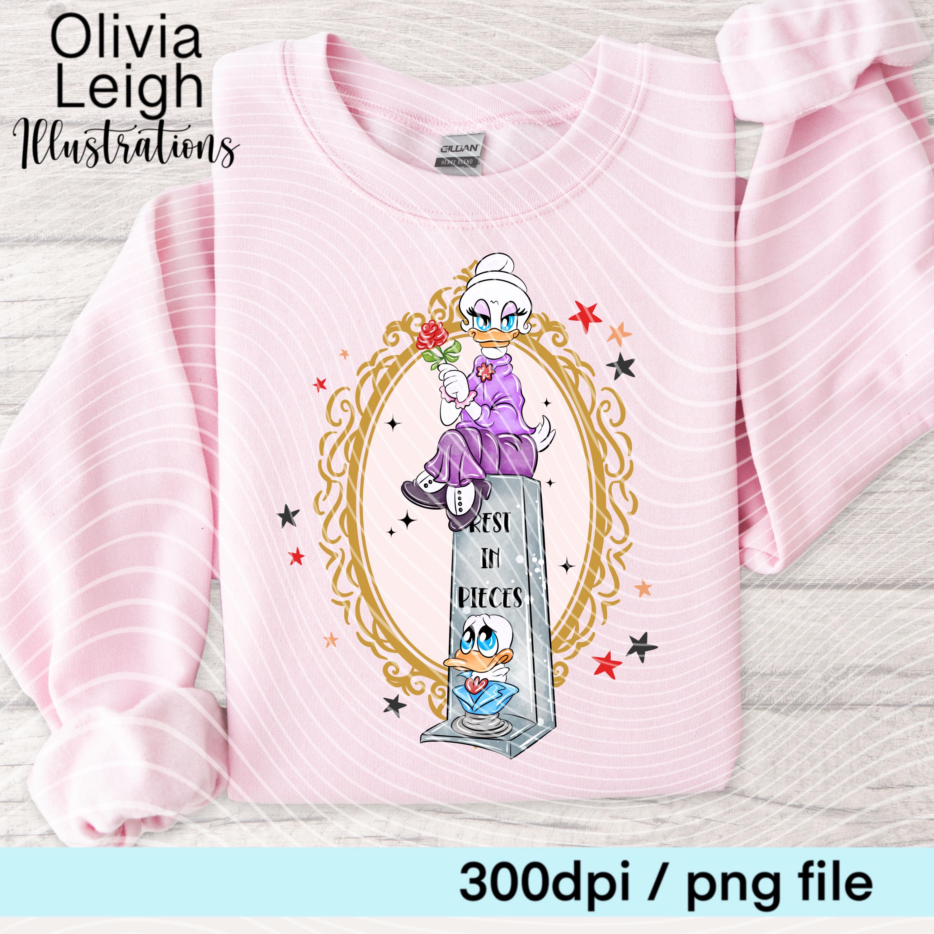 Daisy Duck Haunted Mansion, Cute Halloween, Frame PNG Files Hand Drawn ...