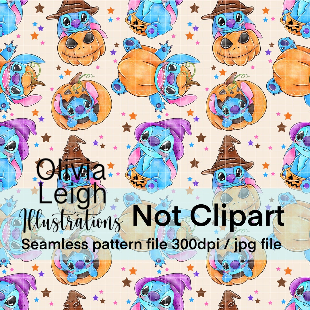 Halloween Stitch Seamless Repeat Pattern. Digital Paper. DIGITAL ...