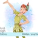 Set of Peter Pan Cute Watercolour Nursery Children's Clipart PNG Files ...