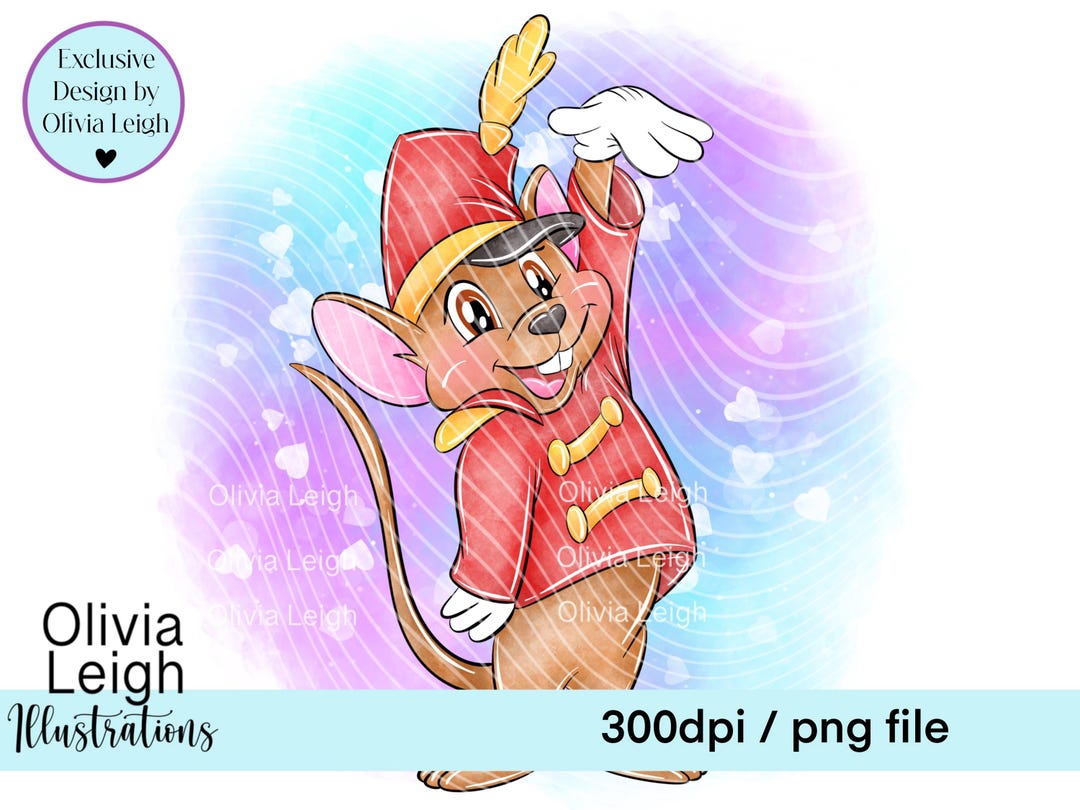 Cute Baby Dumbo Mouse Clipart Sublimation PNG Files DIGITAL DOWNLOAD ...