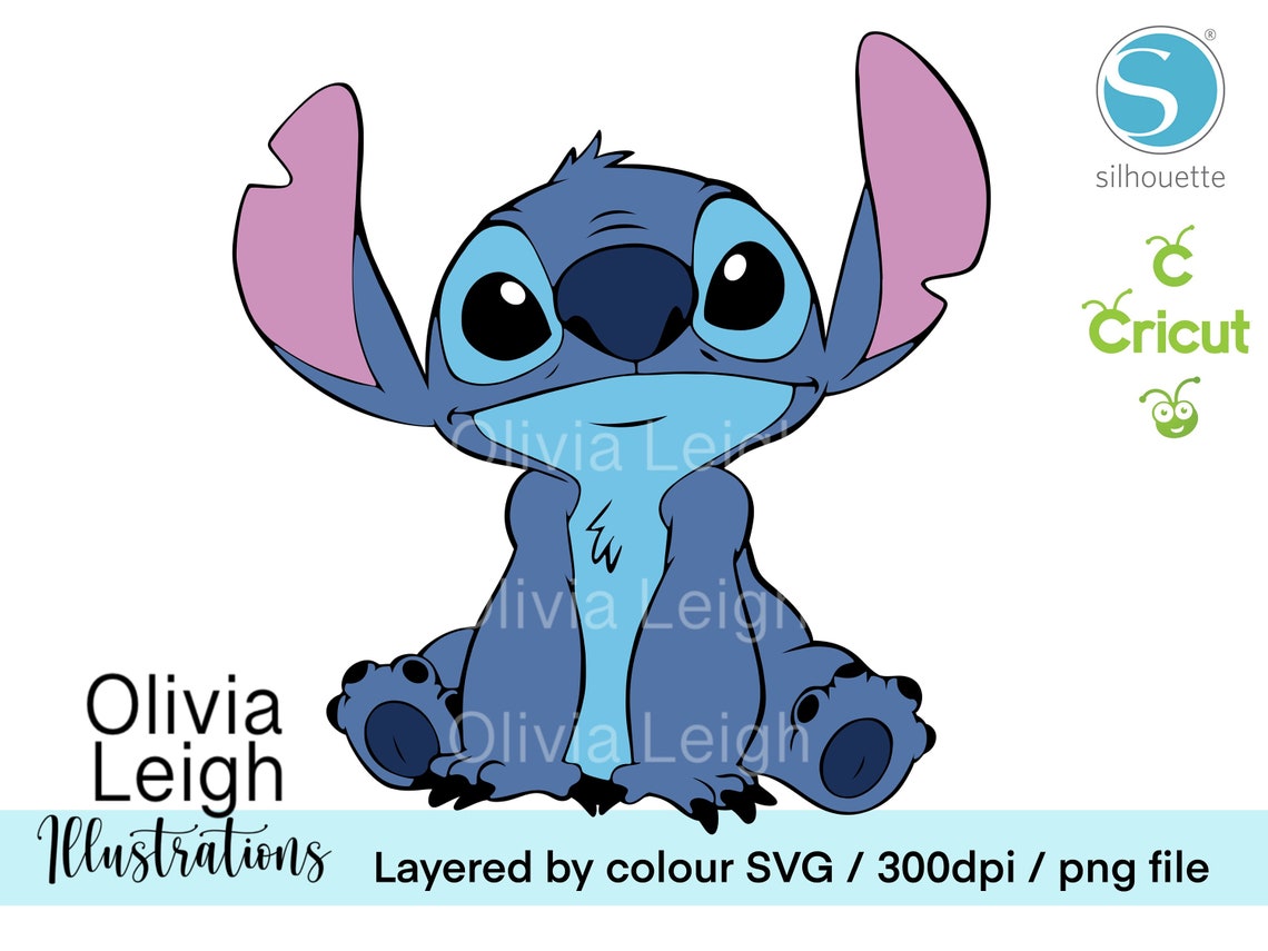 Cute Stitch Svg Cutting File Clipart PNG File DIGITAL - Etsy