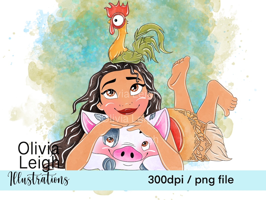 Cute Moana Clipart Sublimation PNG Files DIGITAL DOWNLOAD Printable - Etsy