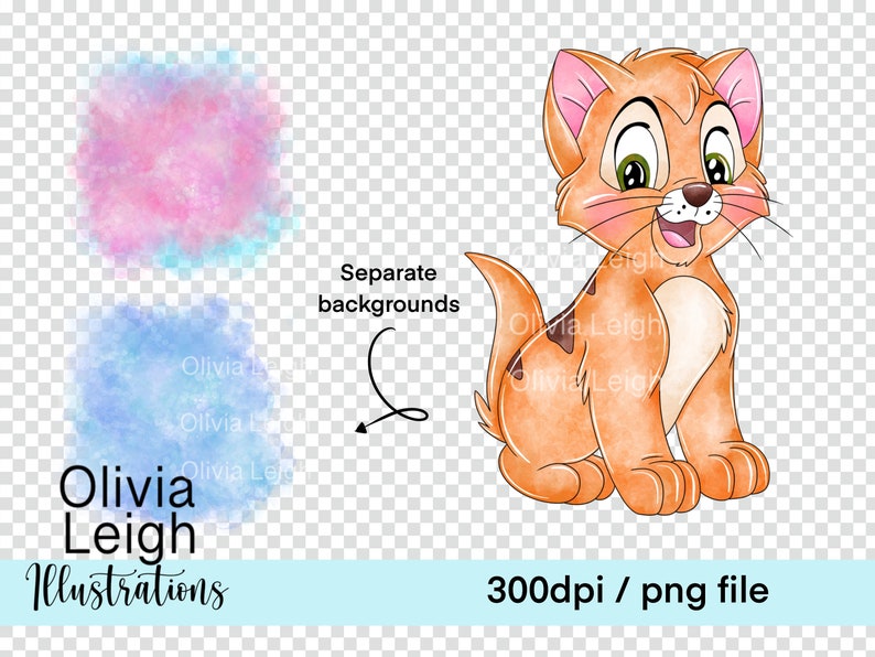 Oliver and Company Cute Clipart PNG Files DIGITAL DOWNLOAD Printable - Etsy