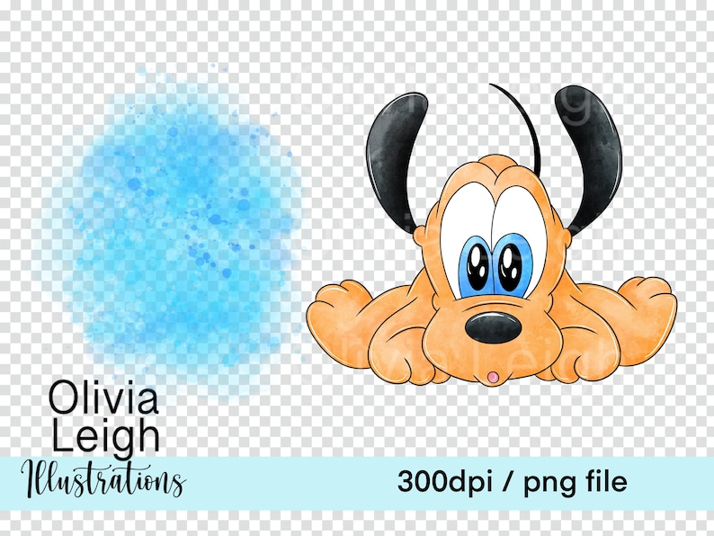 Cute Baby Pluto Clipart PNG Files DIGITAL DOWNLOAD Commercial - Etsy
