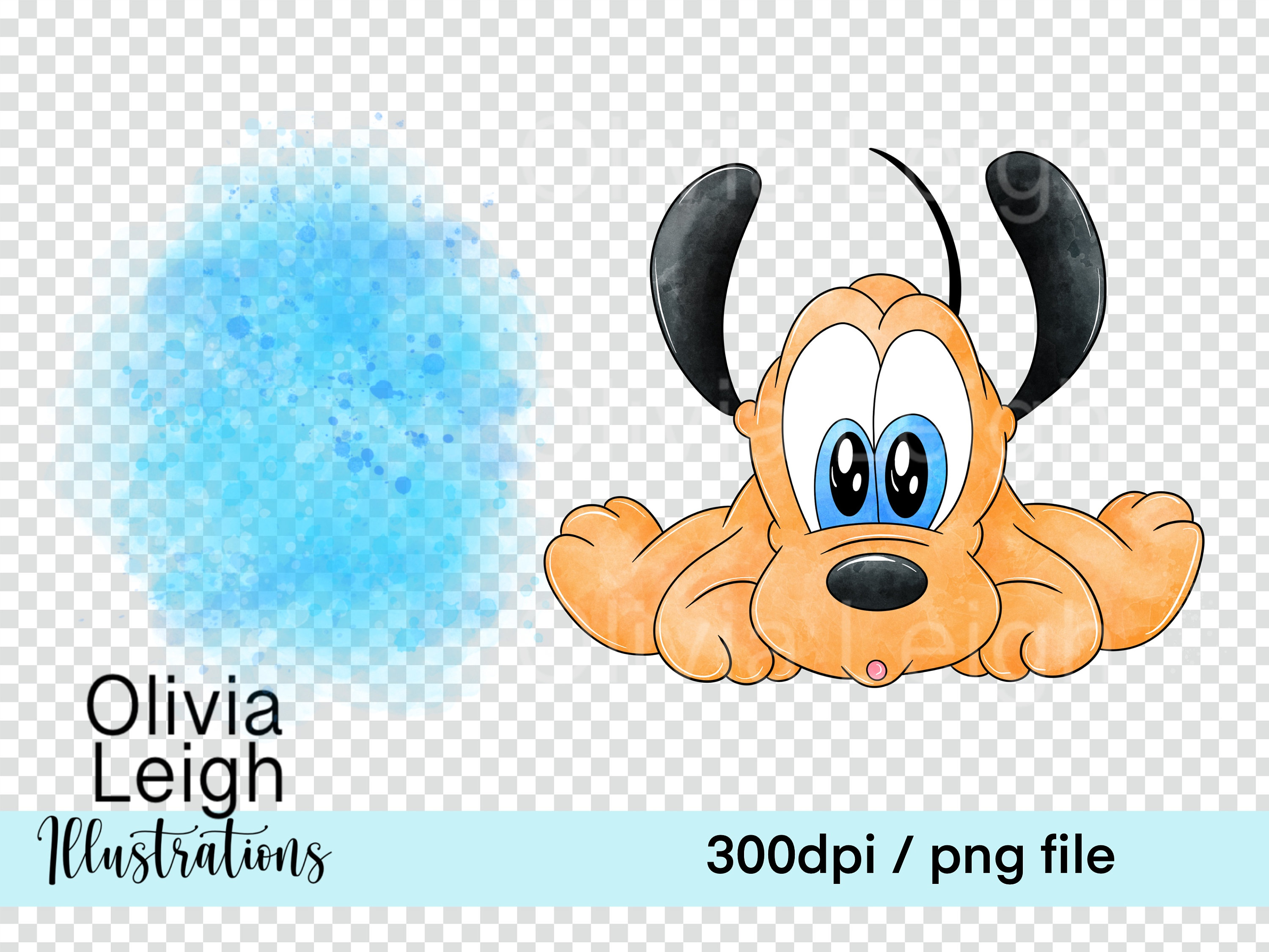 Cute Baby Pluto Clipart PNG Files DIGITAL DOWNLOAD Commercial - Etsy