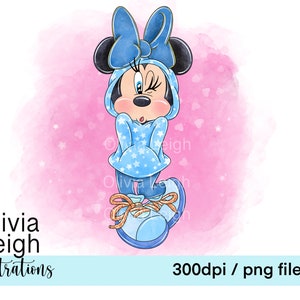 Set of Minnie Mouse Star Print Cute Clipart PNG Files DIGITAL DOWNLOAD ...
