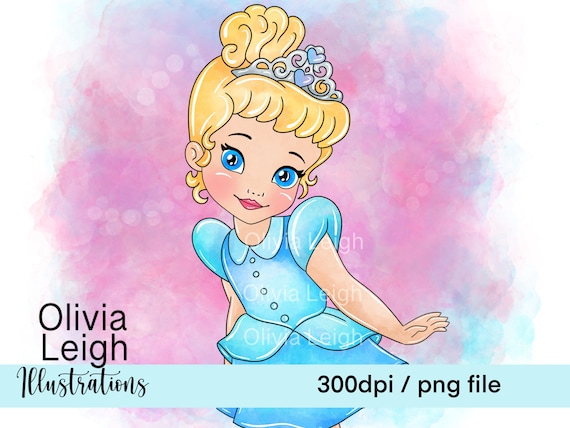 Baby Toddler Princess Cinderella Cute Clipart PNG Files - Etsy