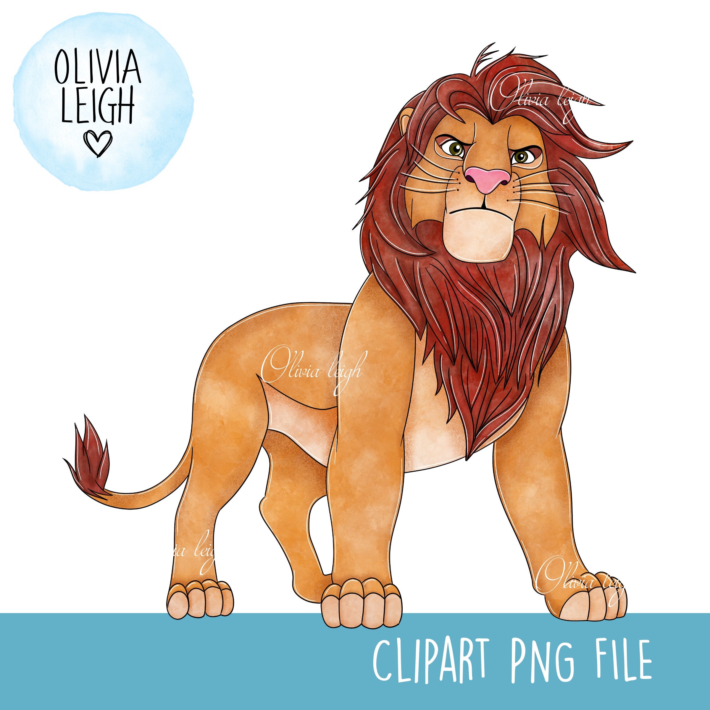 Lion King Simba Cute Clipart Png Files Digital Download Etsy Canada
