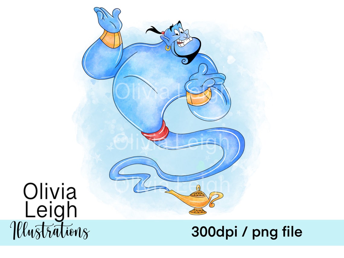 Princess Jasmine Genie Cute Clipart PNG Files DIGITAL DOWNLOAD - Etsy