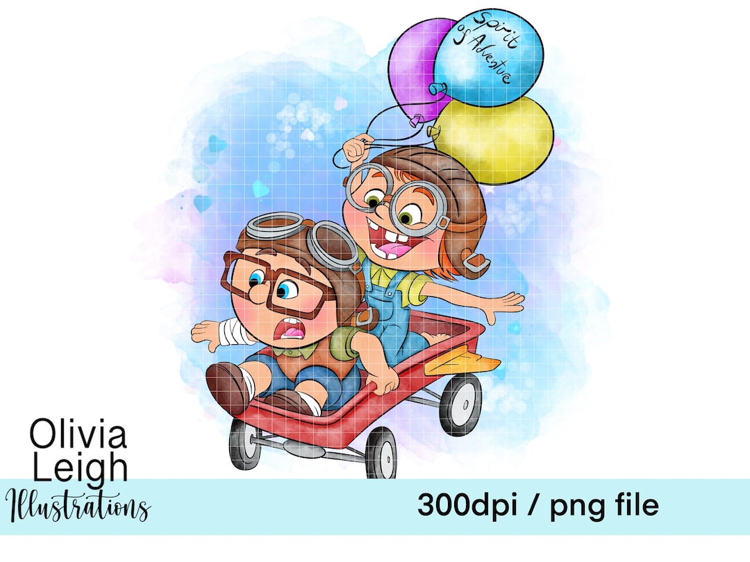Up Carl and Ellie Cute Clipart PNG Files DIGITAL DOWNLOAD Printable - Etsy
