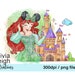 Set of Cute Princess Clipart PNG Files DIGITAL DOWNLOAD Printable ...