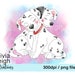 101 Dalmatian's Puppy Dog Cute Clipart PNG Files DIGITAL DOWNLOAD ...