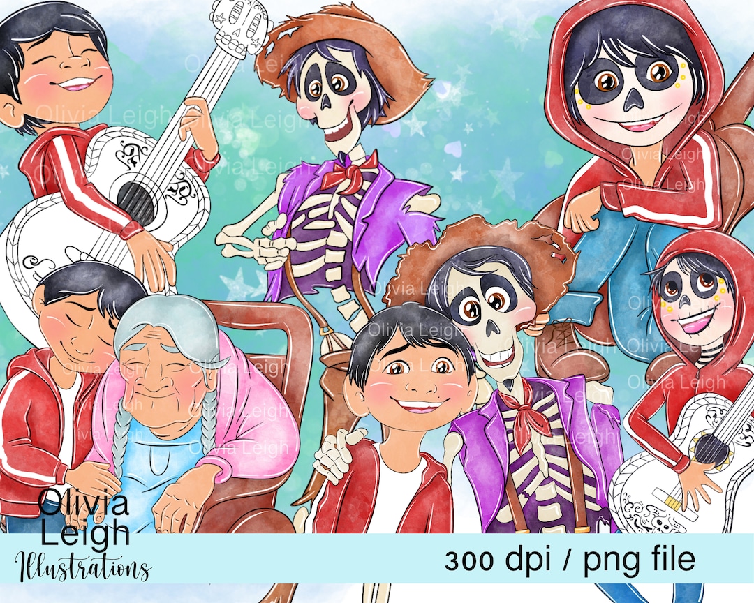 Coco Cute Clipart Set PNG Files DIGITAL DOWNLOAD Printable - Etsy