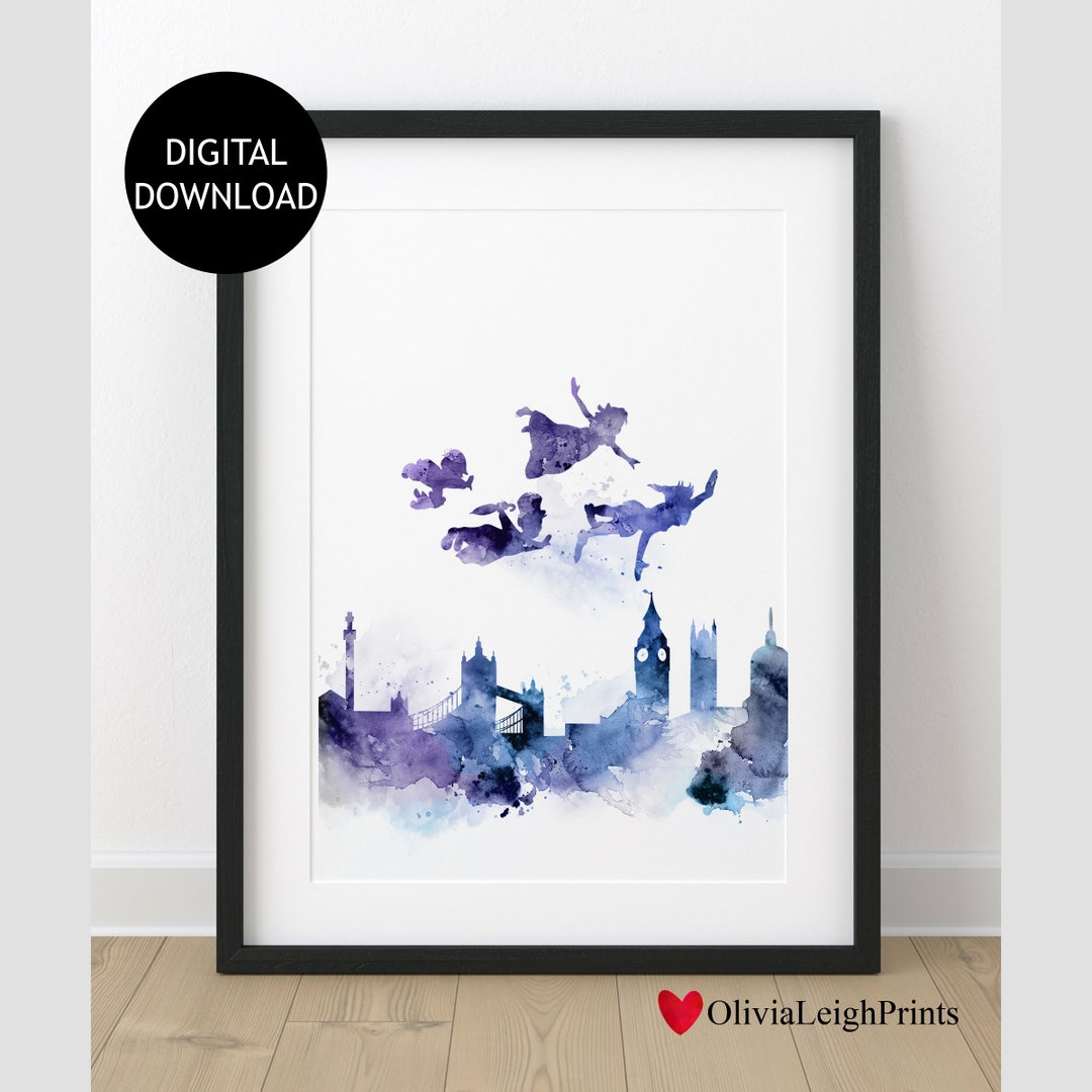 Peter Pan and Friends Art Print-wall Art-gift-nursery DIGITAL DOWNLOAD ...