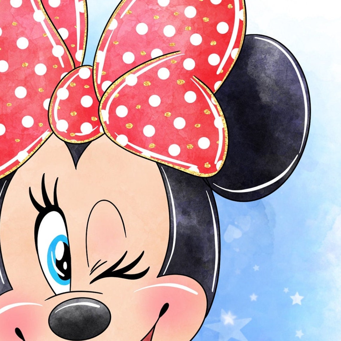 Minnie Mouse Cute Clipart PNG Files DIGITAL DOWNLOAD Children's Design ...