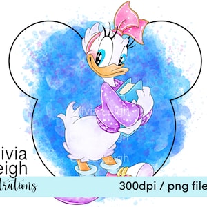 Daisy Duck Cute Clipart Sublimation PNG Files DIGITAL DOWNLOAD ...