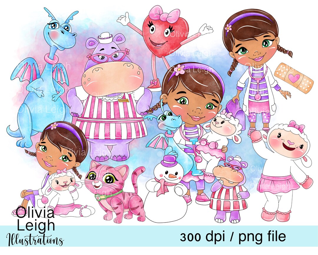 Set of Doll Doctor Cute Clipart PNG Files DIGITAL DOWNLOAD Printable - Etsy