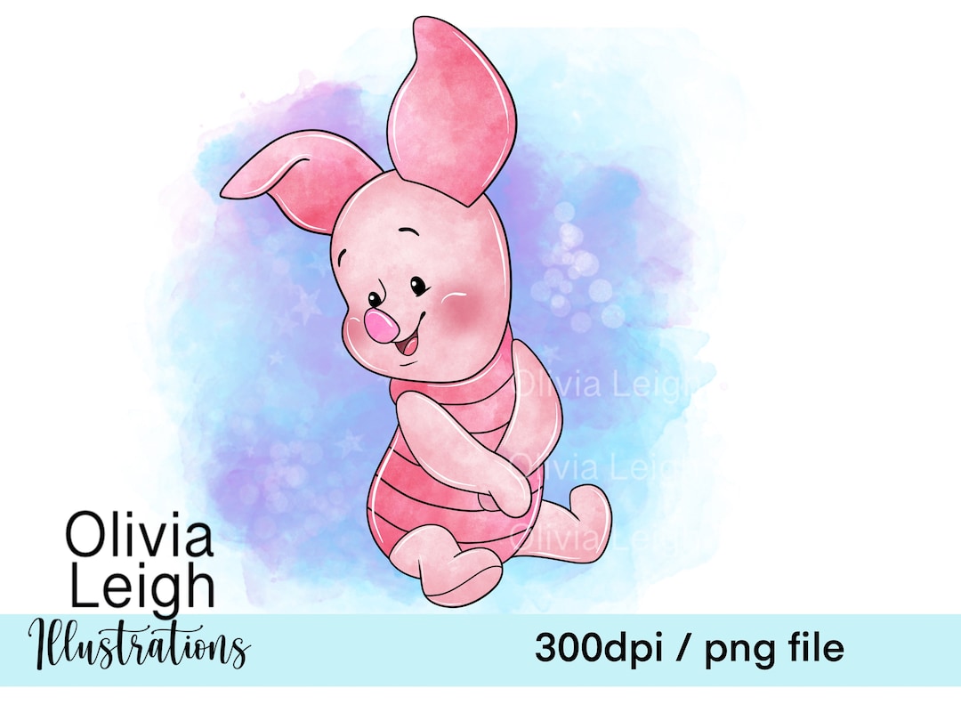 Cute Baby Winnie the Pooh Piglet Clipart PNG Files DIGITAL DOWNLOAD ...