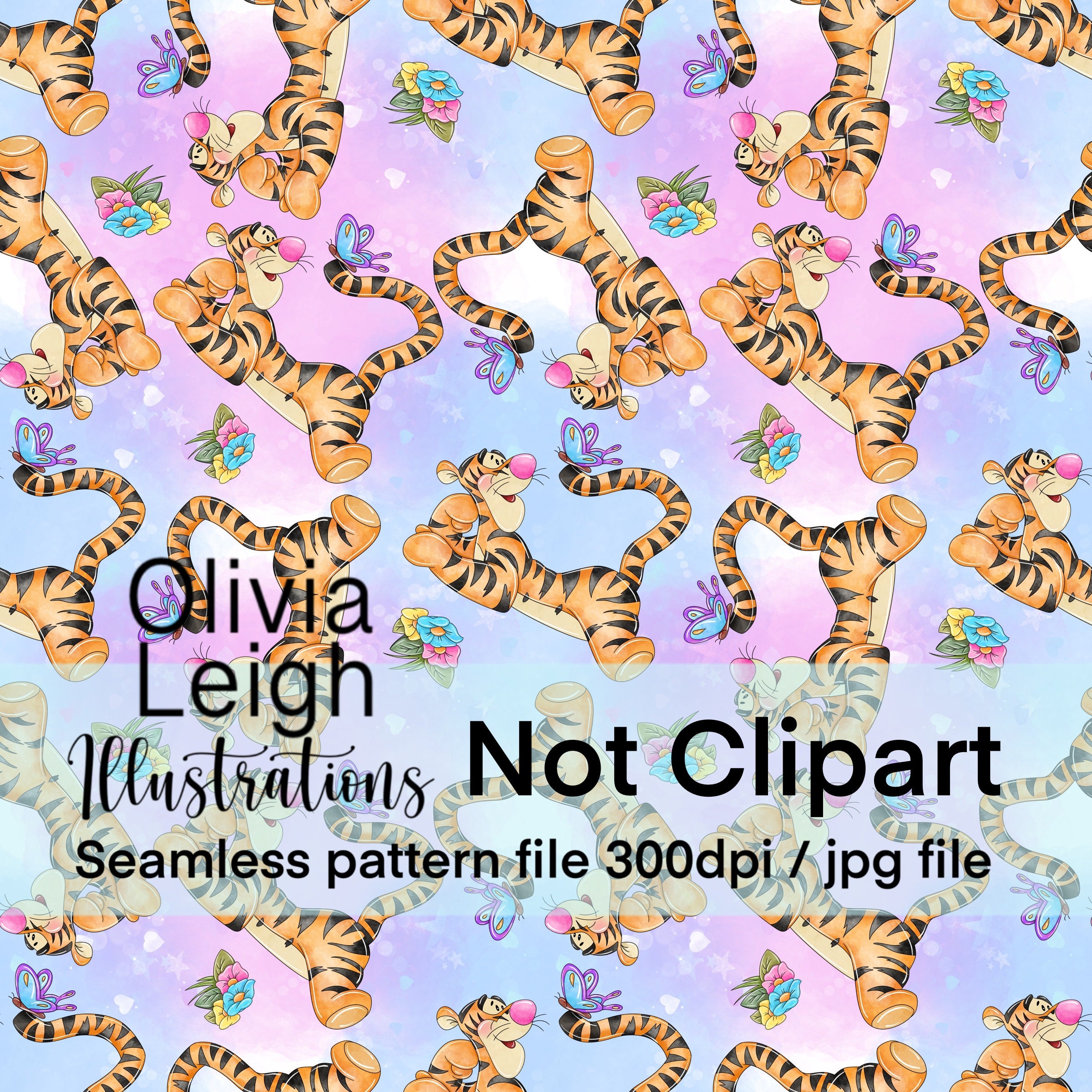 Cute Spring Time Winnie the Pooh Tigger Seamless Pattern. - Etsy