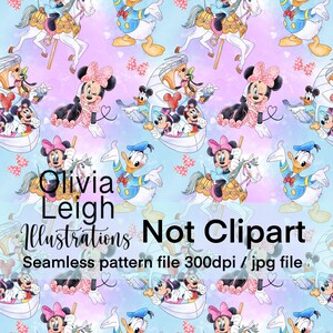 Minnie Mouse and Friends Cute Seamless Repeating Pattern. - Etsy