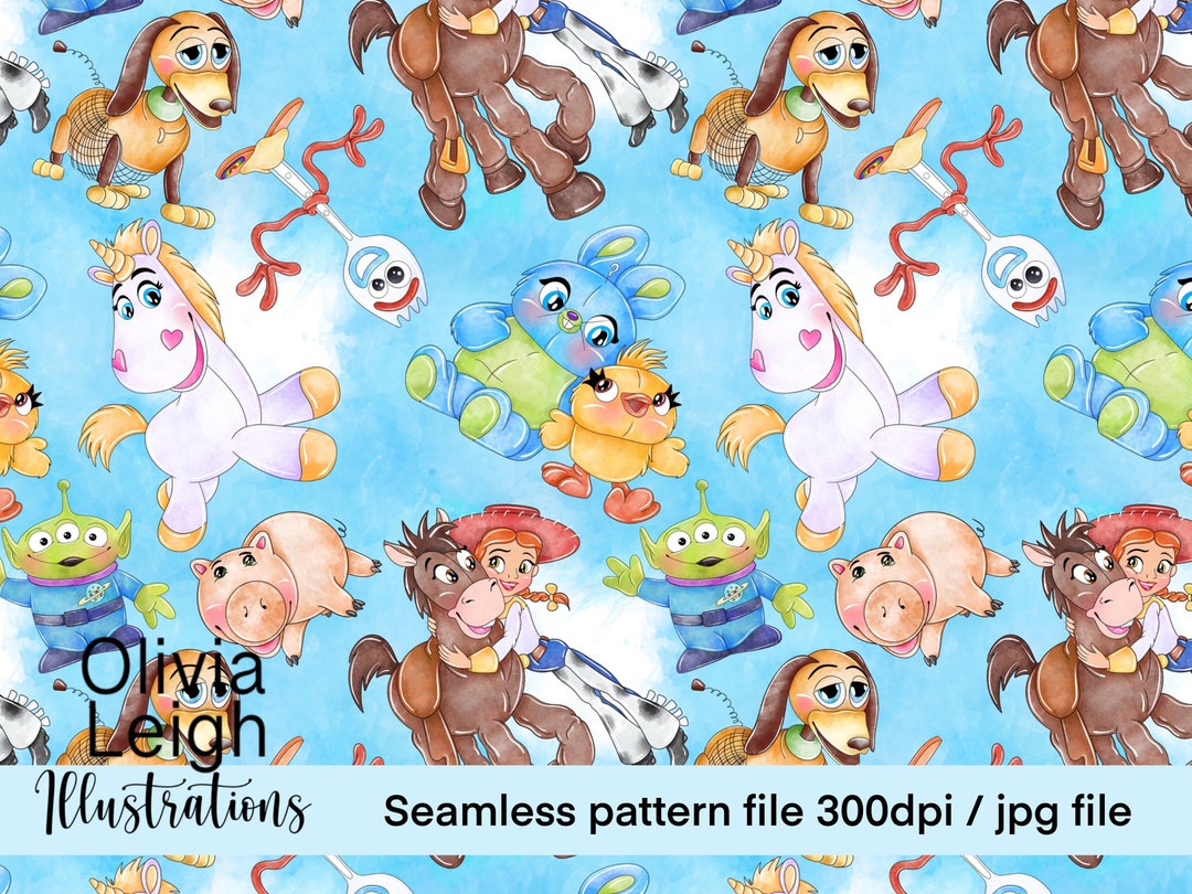 Cute Toy Repeat Seamless Pattern. Digital Paper. DIGITAL - Etsy