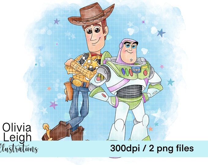 Cute Toy Story Blue Clipart PNG Files DIGITAL DOWNLOAD Printable - Etsy