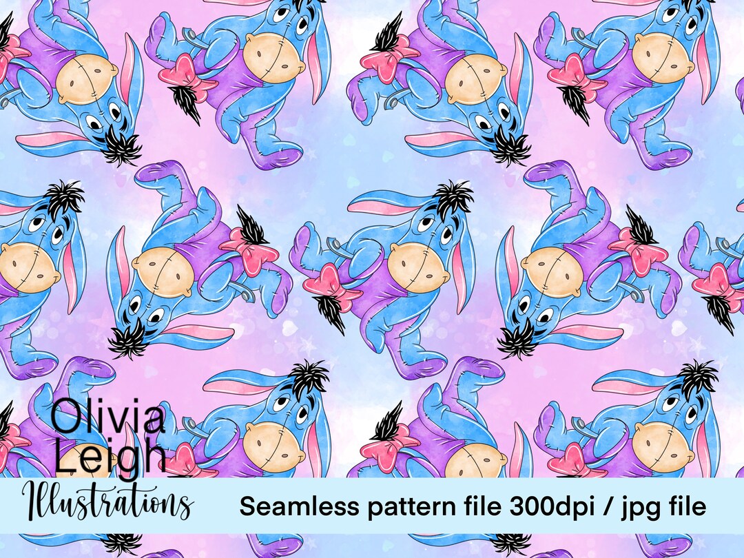 Winnie the Pooh Eeyore Seamless Repeat Pattern. Digital - Etsy