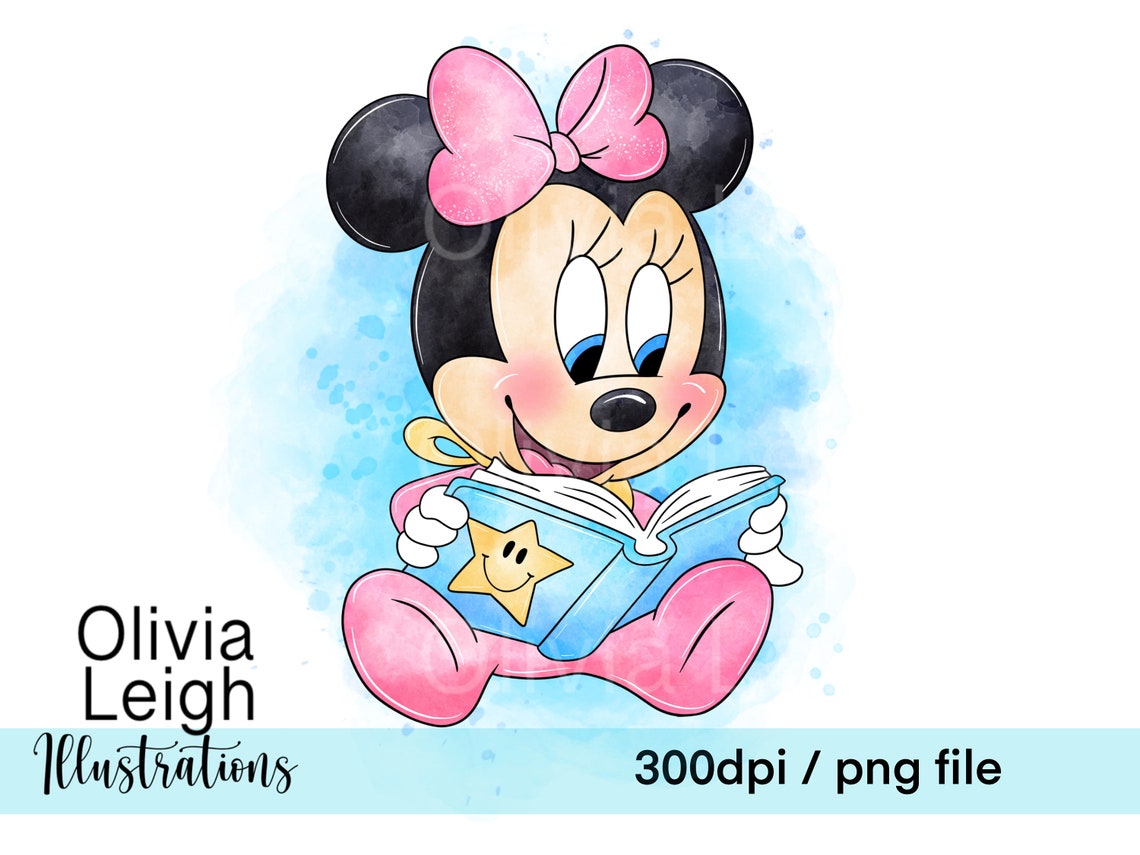 Cute Baby Minnie Mouse Clipart PNG Files DIGITAL DOWNLOAD - Etsy