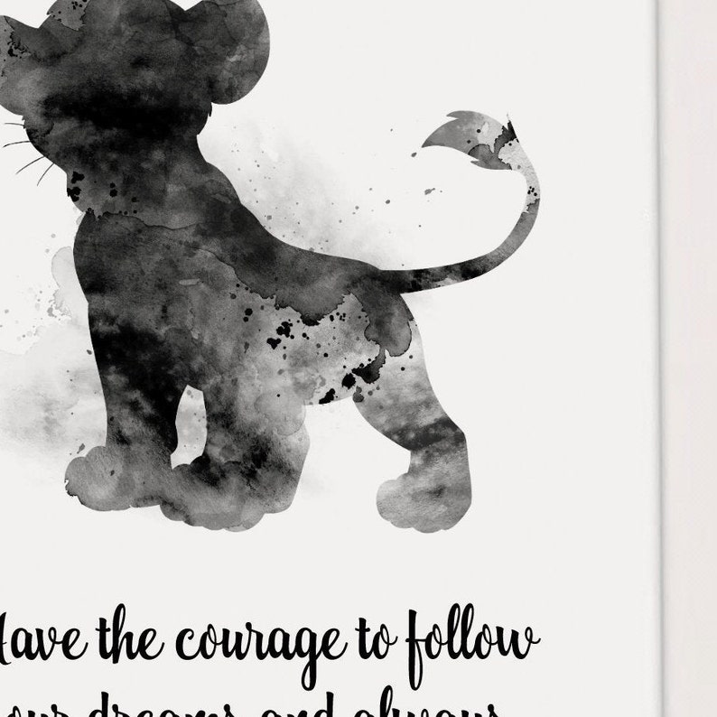 The Lion King Simba Watercolour Quote Print-wall - Etsy