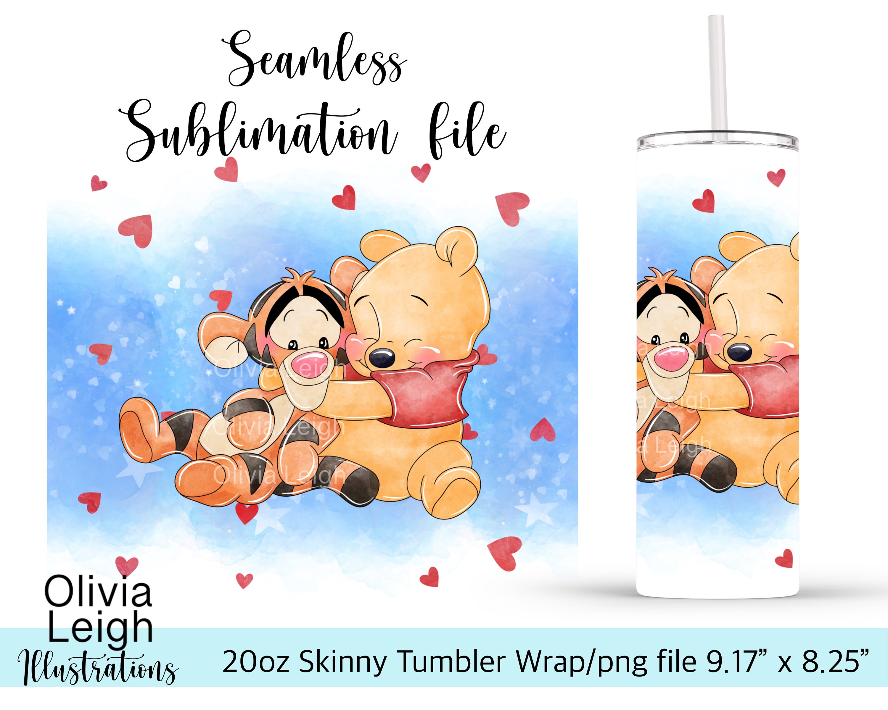 Baby Winnie the Pooh and Tigger Sublimation Design Wrap PNG - Etsy ...
