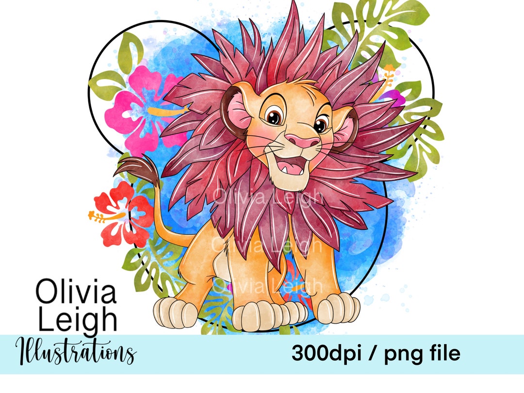 Lion King Cute Clipart Sublimation PNG Files DIGITAL DOWNLOAD Printable ...