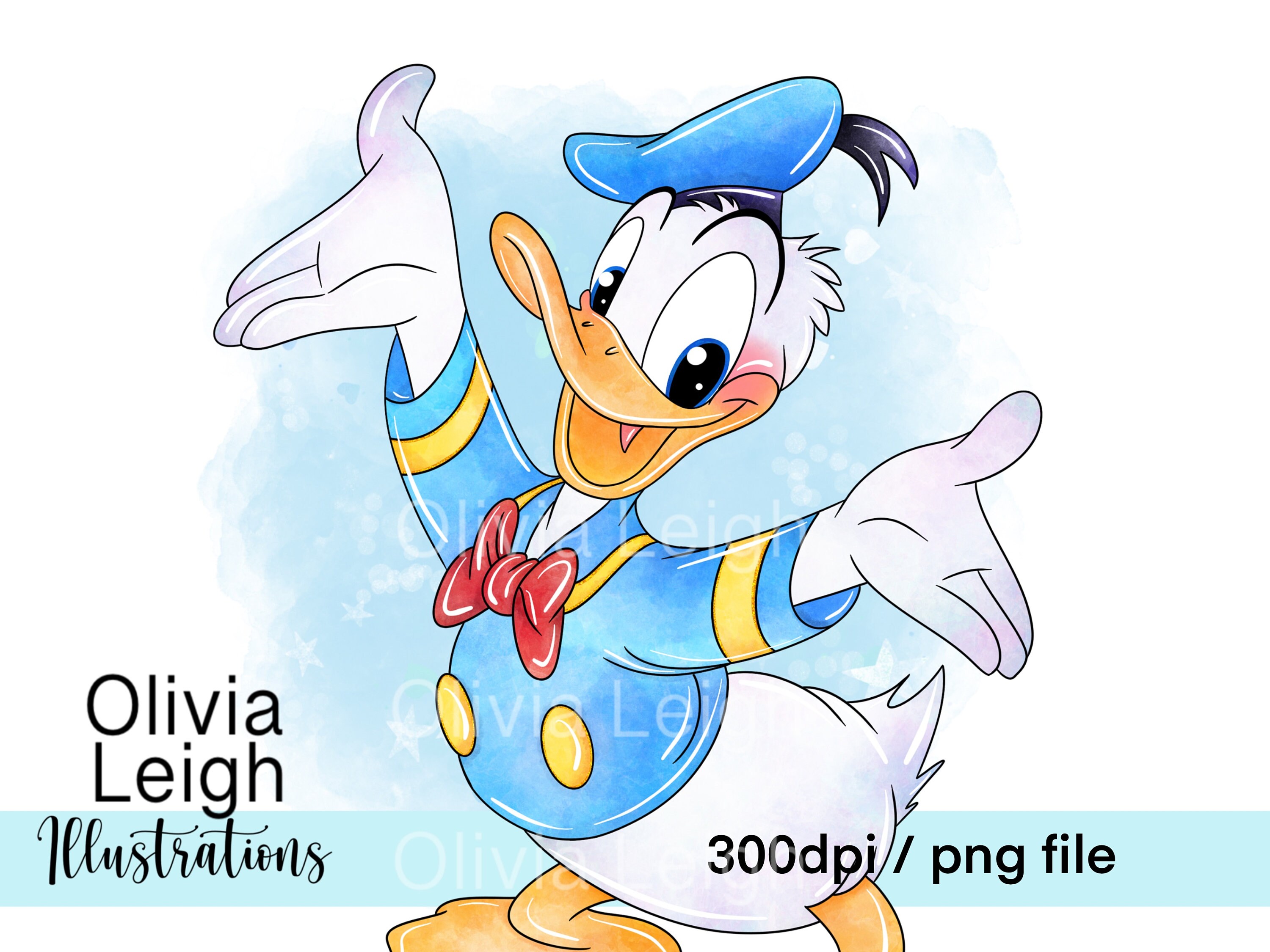 Donald Duck Cute Clipart Png Files Digital Download Commercial Etsy Australia