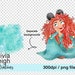 Princess Merida Brave Cute Clipart Sublimation PNG Files DIGITAL ...