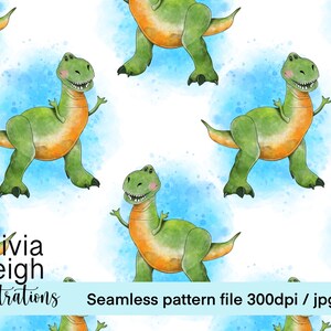 Cute Toy Story Rex Seamless Pattern. Digital Paper. DIGITAL - Etsy