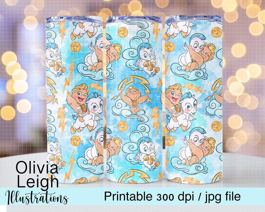 Hercules Sublimation Design Cup Wrap DIGITAL DOWNLOAD 20oz Skinny ...