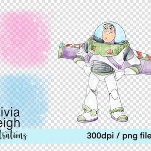 Toy Story Buzz Lightyear Cute Clipart PNG Files DIGITAL DOWNLOAD ...