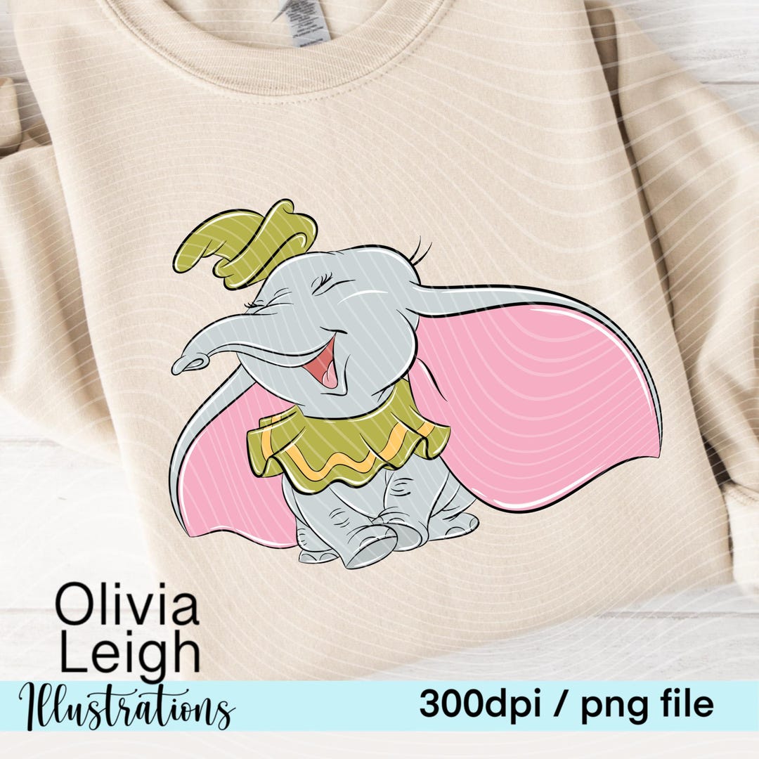 Dumbo, Mouse Hand Drawn Clipart PNG Files DIGITAL DOWNLOAD Printable - Etsy