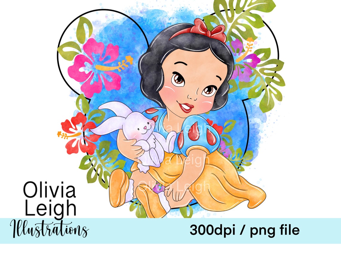 Princess Toddler Snow White Cute Clipart Sublimation PNG Files DIGITAL ...