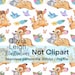 Cute Bambi and Thumper Seamless Repeat Pattern. Transparent Background ...
