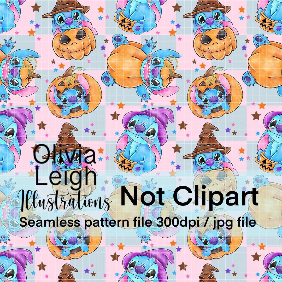 Halloween Stitch Seamless Repeat Pattern. Digital Paper. DIGITAL ...