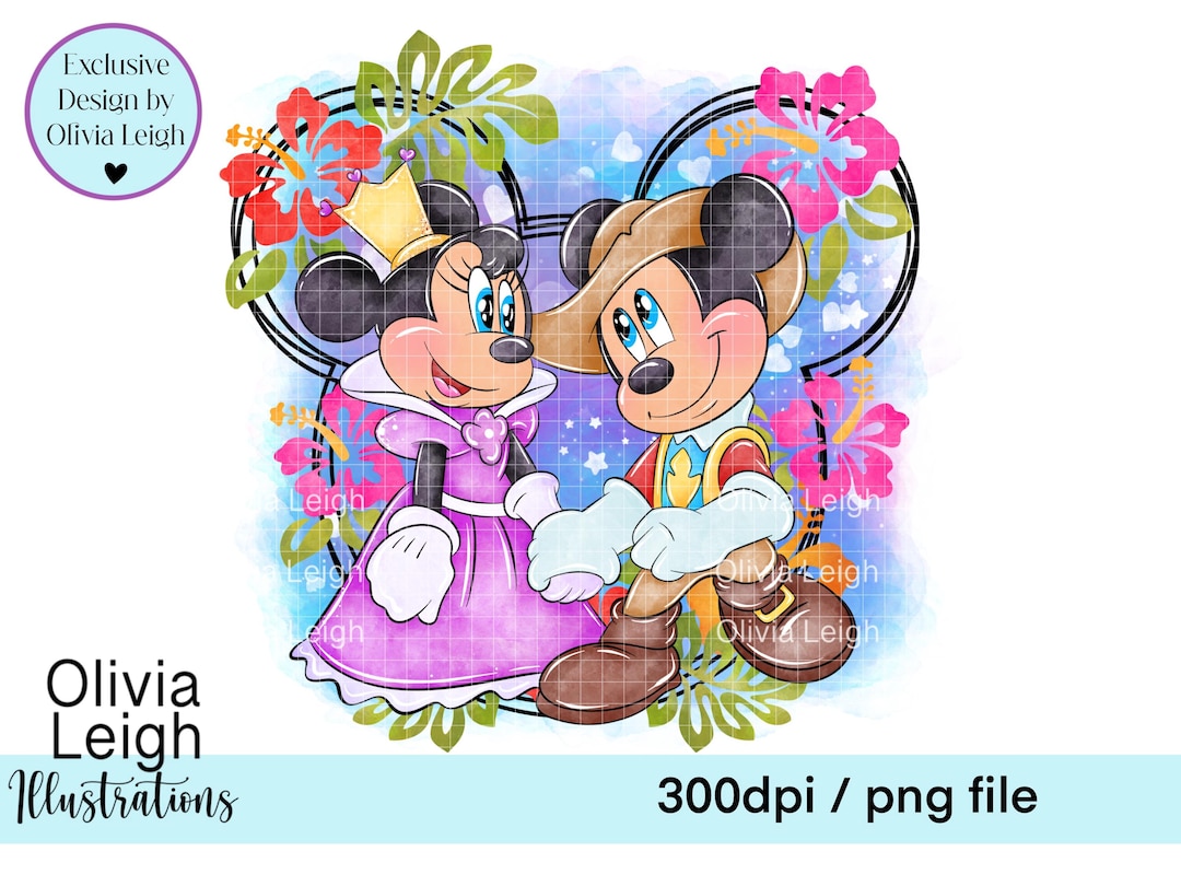Mickey, Minnie, the Three Musketeers, Princess Floral Cute Clipart ...