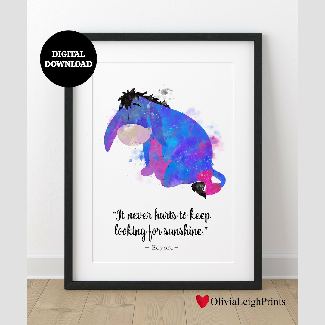 Winnie the Pooh Eeyore Word Art Quote Print-wall Art-gift-nursery ...