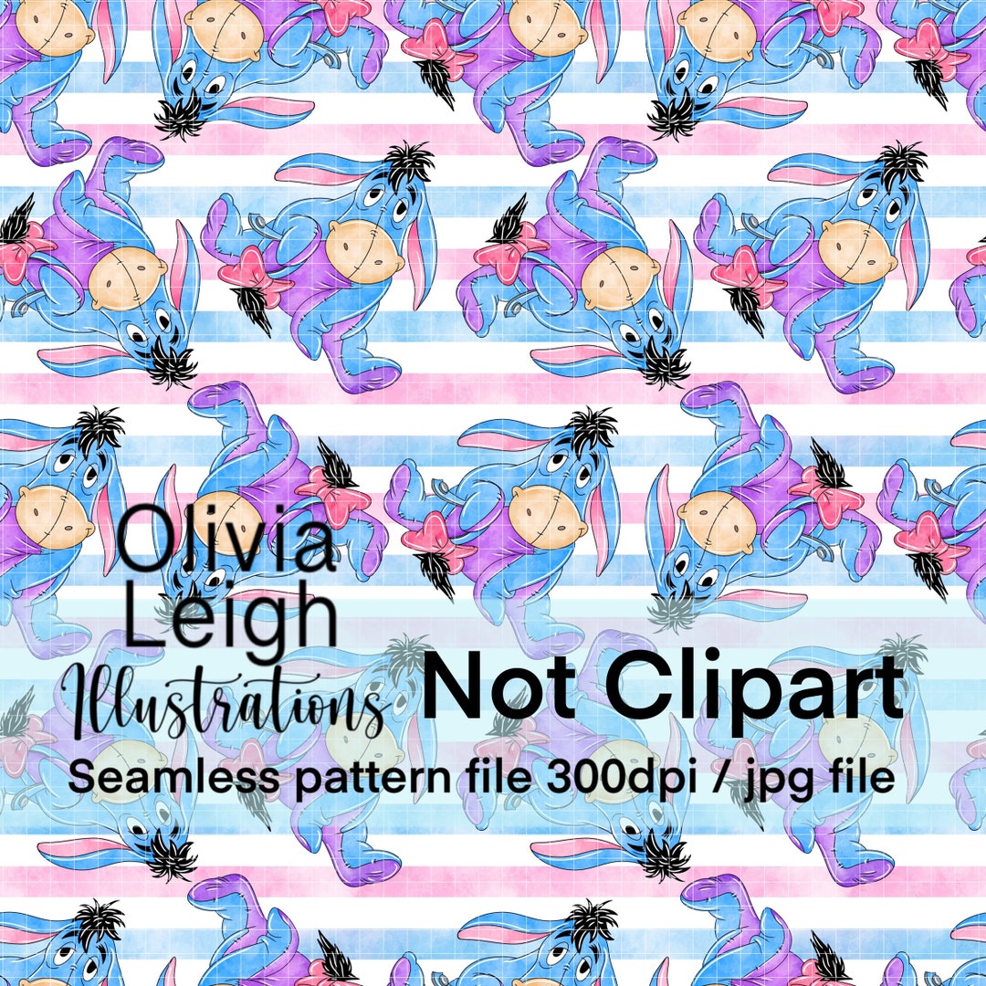 Winnie the Pooh, Eeyore Seamless Repeat Pattern. Digital Paper. DIGITAL ...