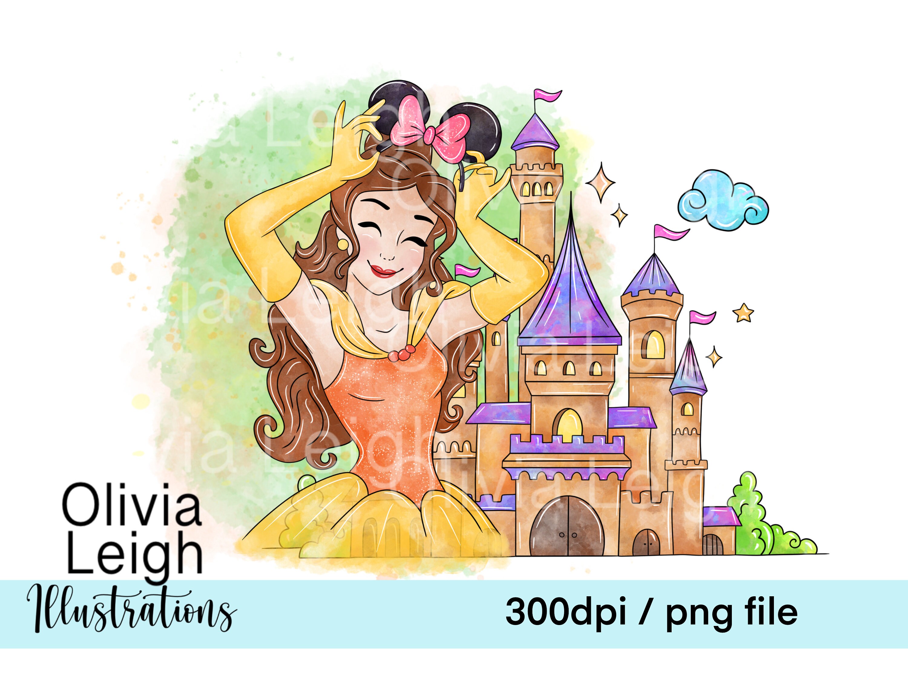 Set of Cute Princess Clipart PNG Files DIGITAL DOWNLOAD - Etsy