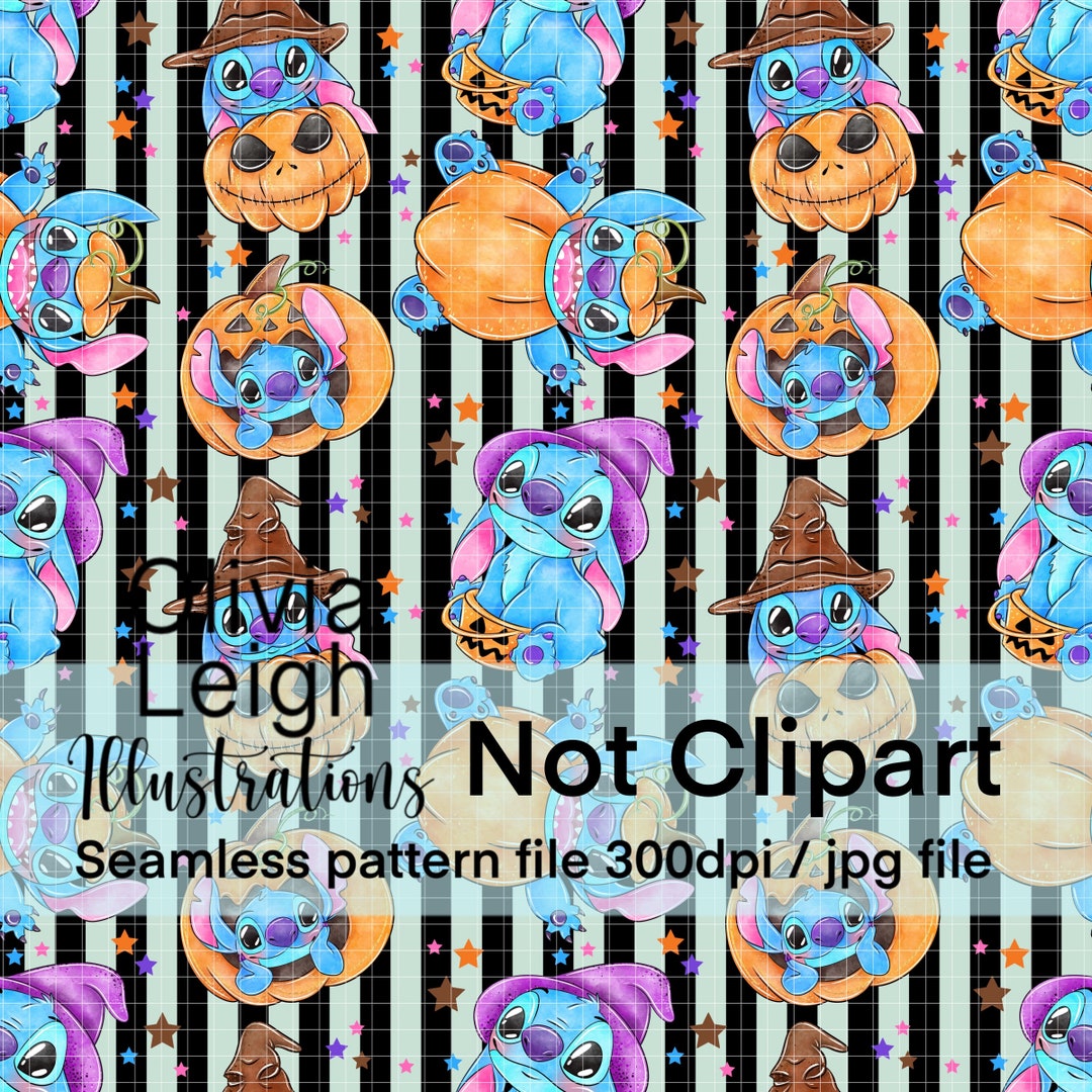 Halloween Stitch Seamless Repeat Pattern. Digital Paper. DIGITAL ...
