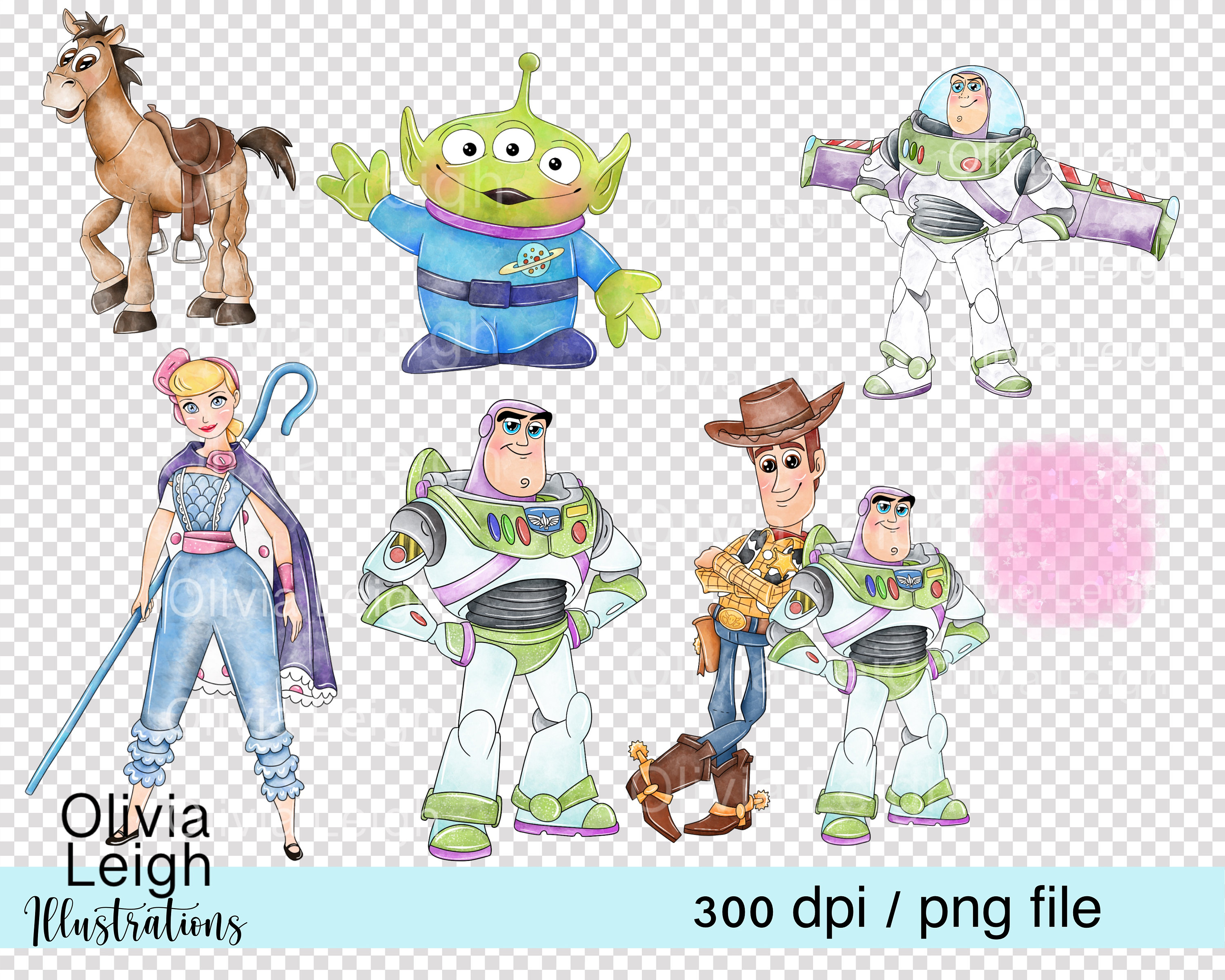 Toy Story Cute Clipart Set PNG Files DIGITAL DOWNLOAD Printable - Etsy ...