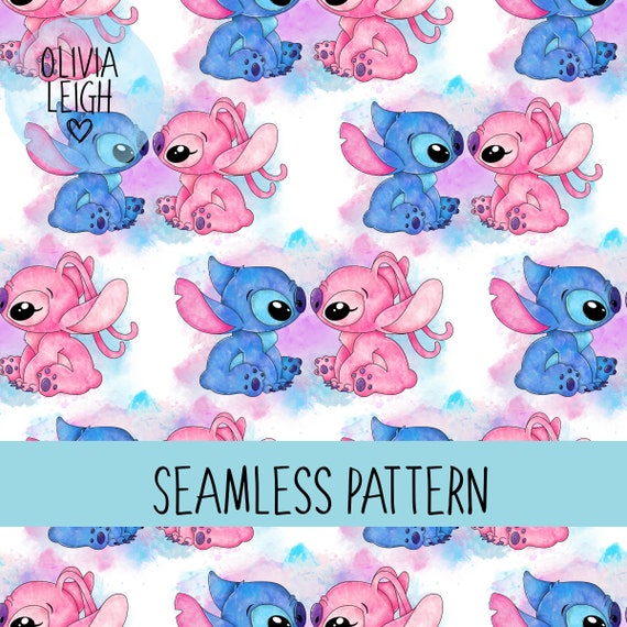 Lilo and Stitch Cute Seamless Pattern. Digital Paper. DIGITAL - Etsy
