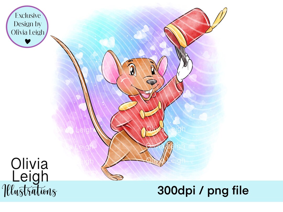 Cute Baby Dumbo Mouse Clipart Sublimation PNG Files DIGITAL DOWNLOAD ...